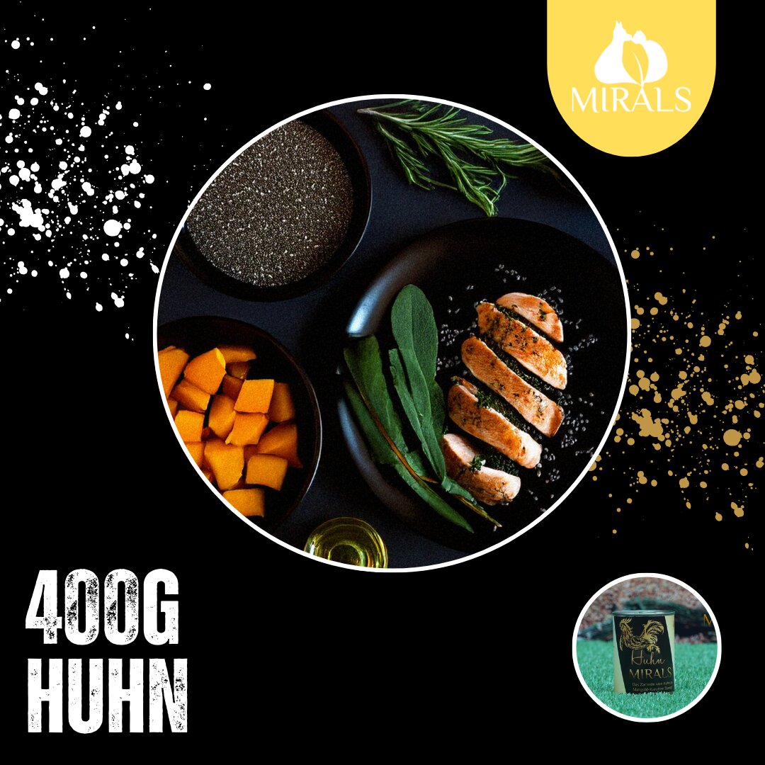 400g Das Zarteste vom Huhn an Mangold-Karotten Stampf mit Mango ...