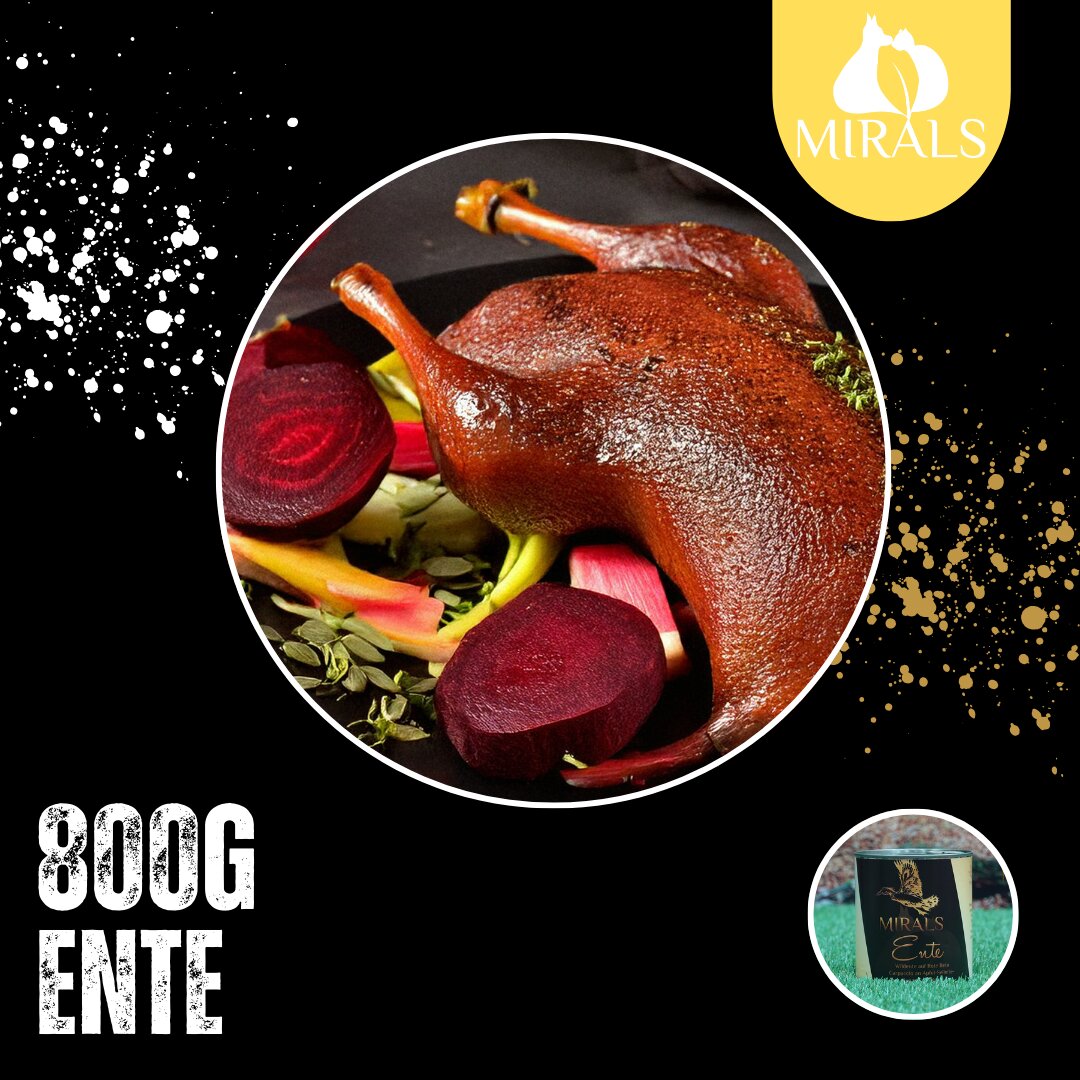 800g Wildente auf Rote Bete Carpaccio an Apfel-Sellerie-Bananen-Schaum